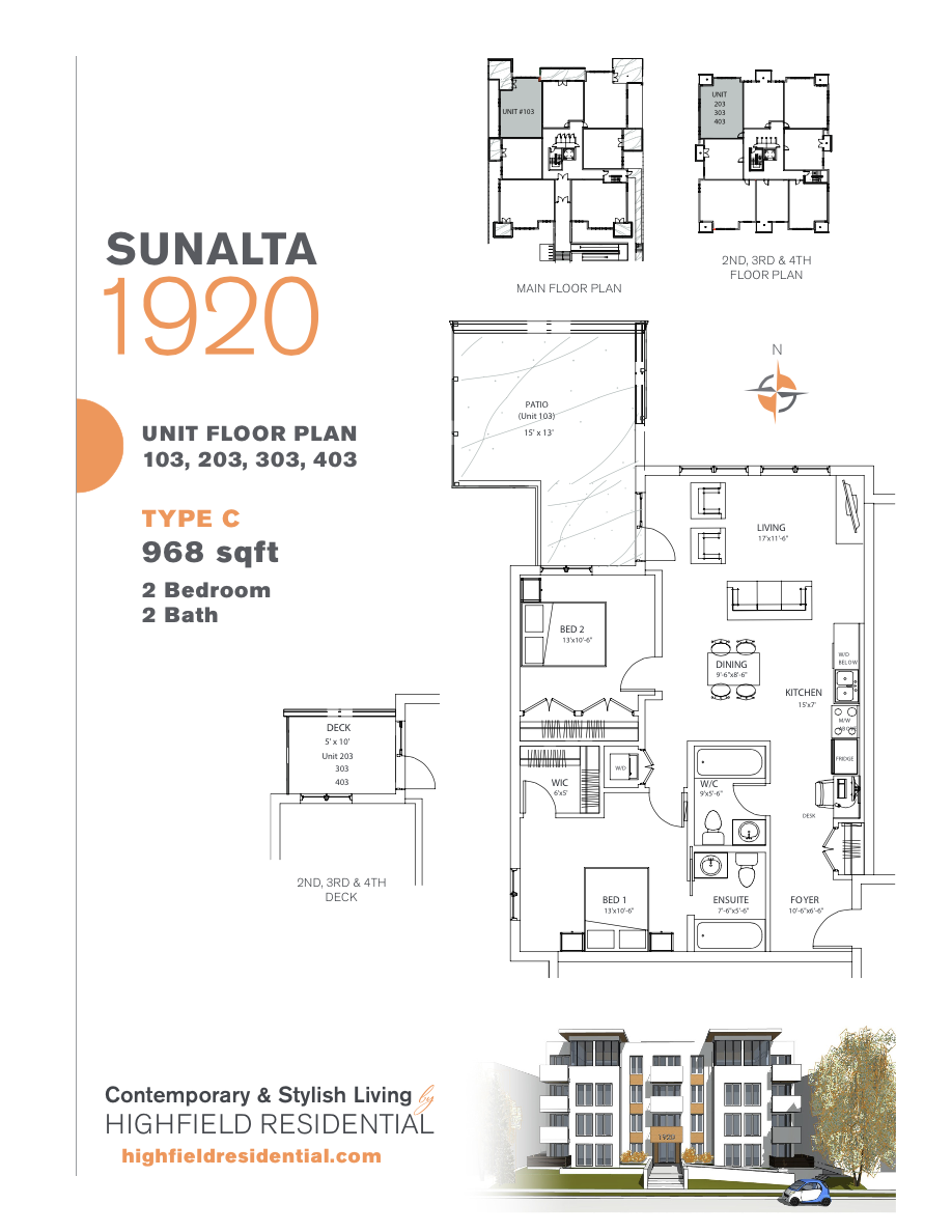 Sunalta 1920 - Plan C Floor Plan, Calgary AB | Livabl