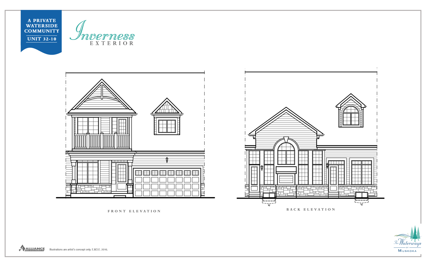The Waterways of Muskoka | Inverness | Floor Plans and Pricing
