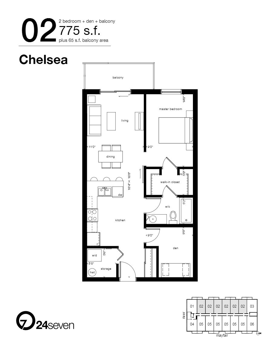 24seven - Chelsea Floor Plan, Winnipeg MB | Livabl