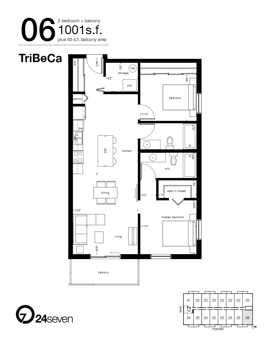 24seven - TriBeCa Floor Plan, Winnipeg MB | Livabl
