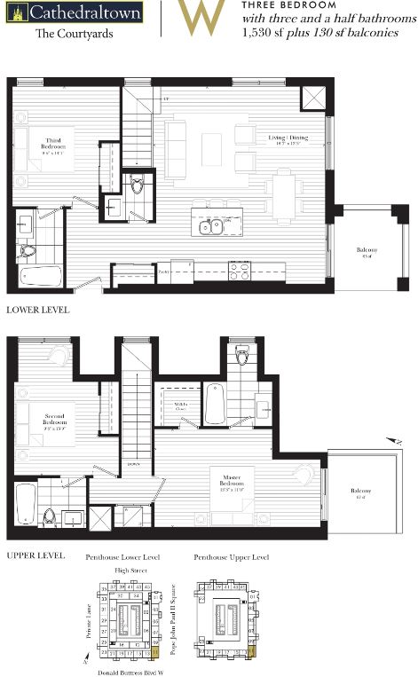 The Courtyards at Cathedraltown - W Floor Plan, Markham ON | Livabl