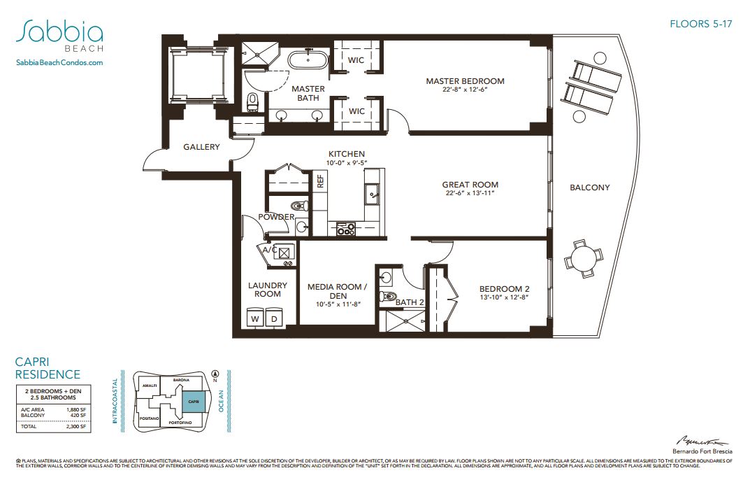 Sabbia Beach | Capri Residence | Floor Plans and Pricing