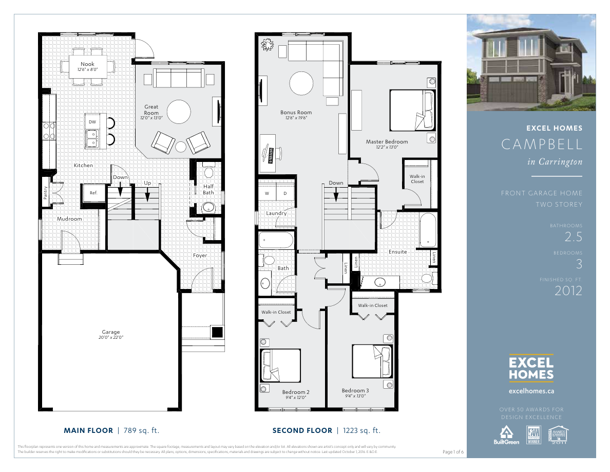 Carrington - Campbell Floor Plan, Calgary AB | Livabl