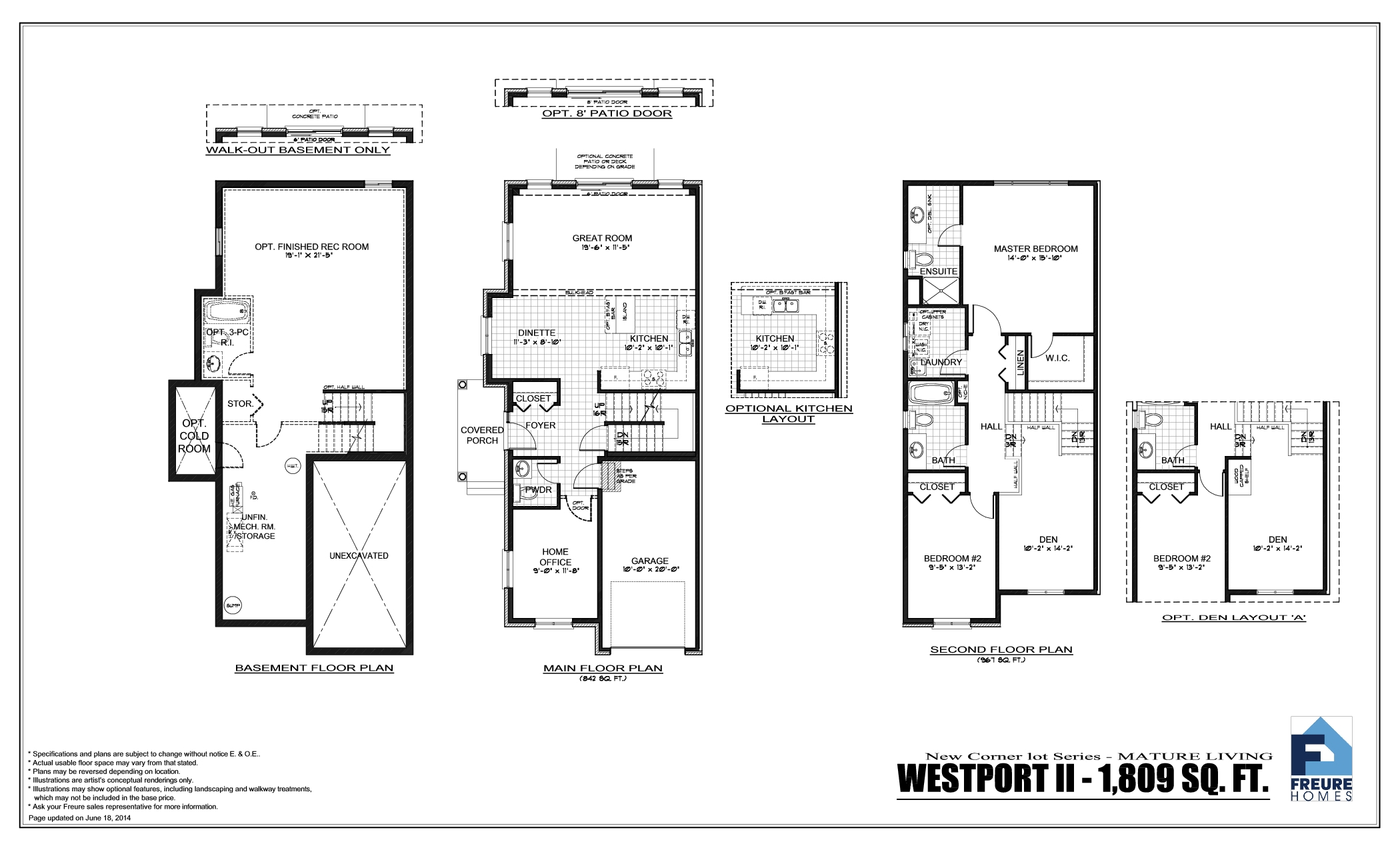Westport II (Mature Living) floor plan at Huron Woods in Kitchener, ON