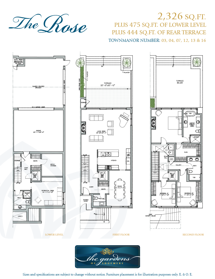 The Gardens of Edgemere - The Rose Floor Plan, Oakville ON | Livabl