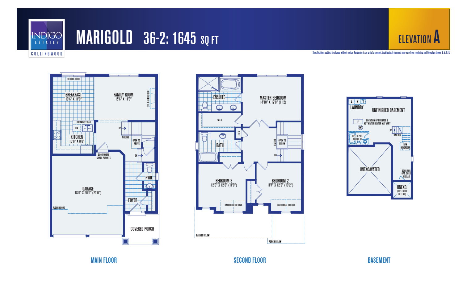 Indigo Estates Collingwood | Marigold | Floor Plans and Pricing