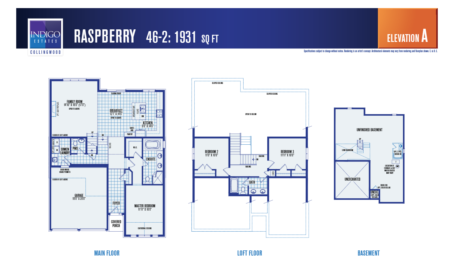 Indigo Estates Collingwood | Raspberry | Floor Plans and Pricing