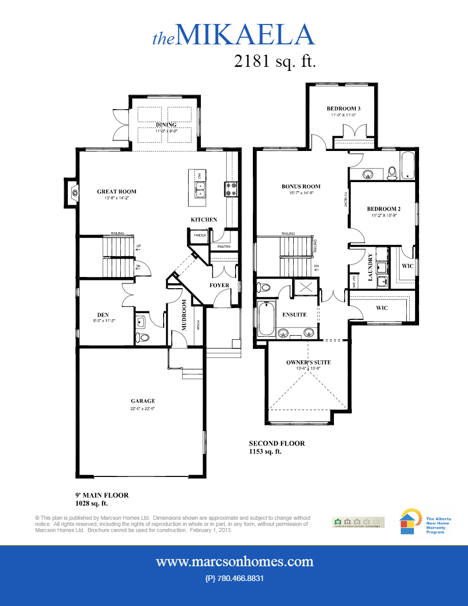 Graydon Hill - The Mikaela Floor Plan, Edmonton AB | Livabl