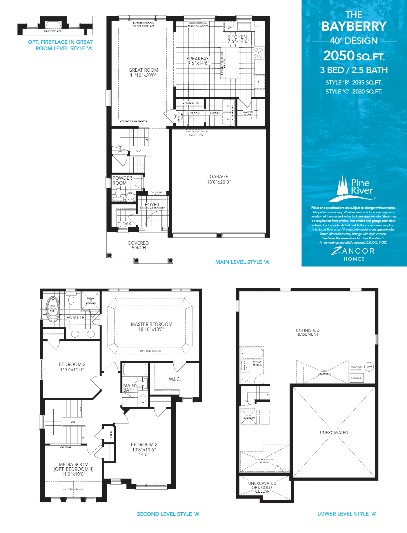 The Village of Pine River - The Bayberry Floor Plan, Essa ON | Livabl