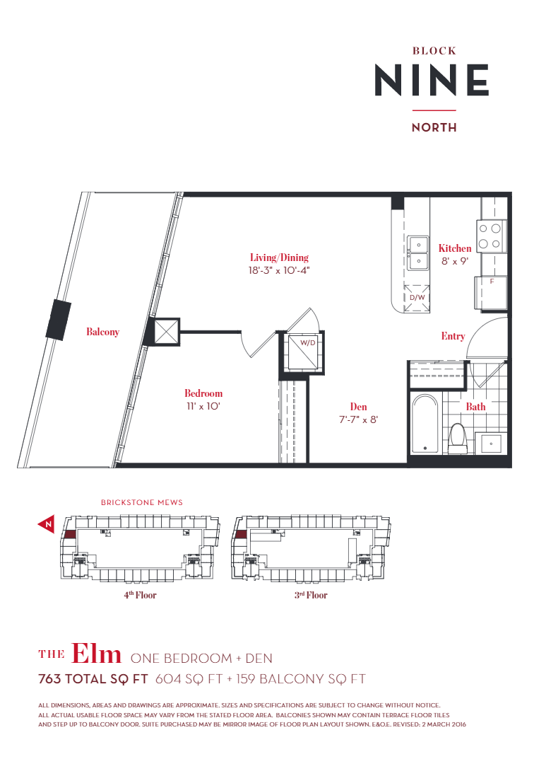 Block Nine: The North Tower + The South Tower - Elm Floor Plan ...