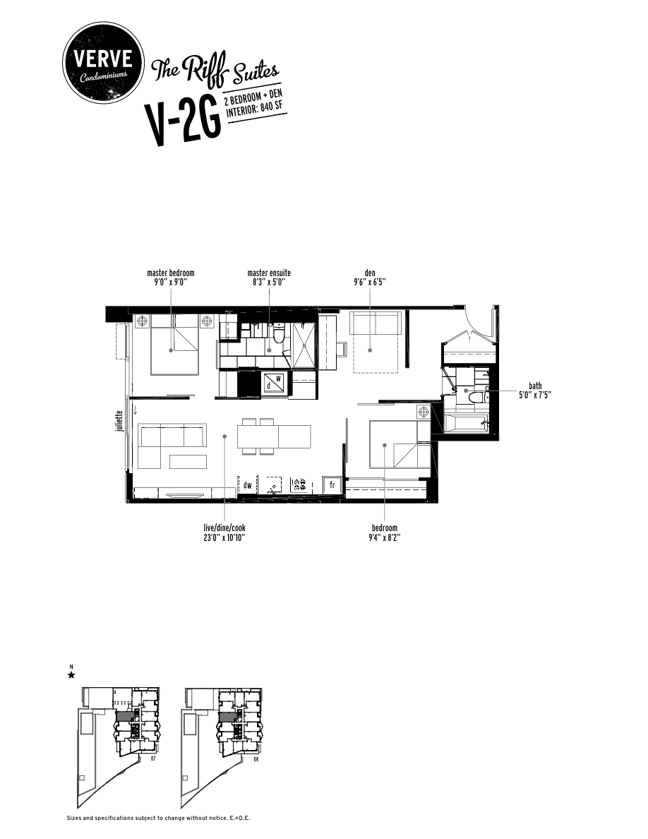 Verve - V-2G Floor Plan, Calgary AB | Livabl
