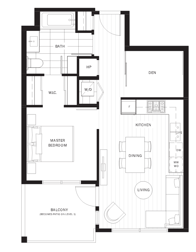 Spark - A1 Floor Plan, Richmond BC | Livabl