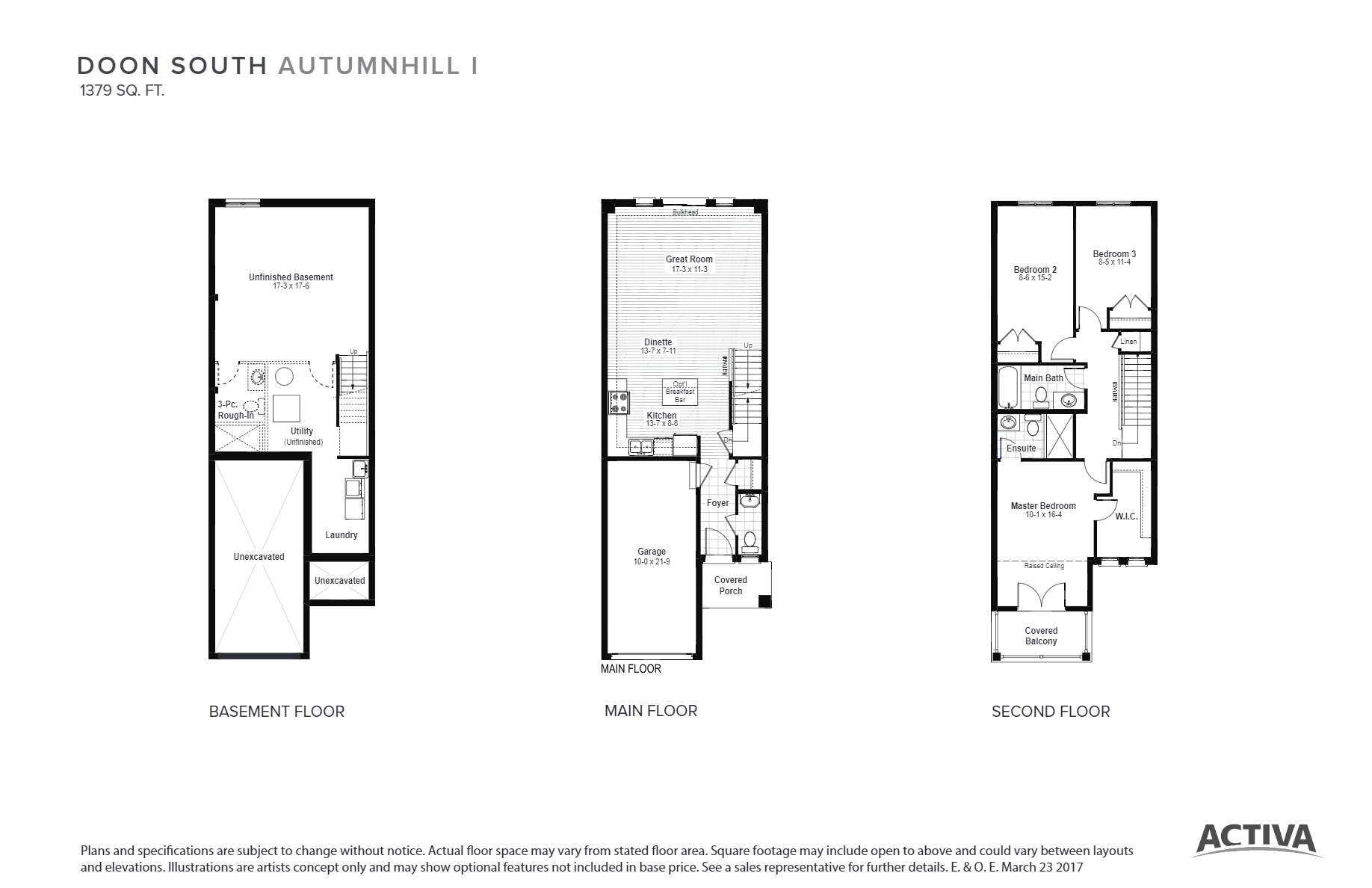 Doon South | The Autumnhill I | Floor Plans and Pricing
