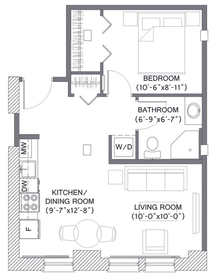District Condominiums at 139 Market - Peck Floor Plan, Winnipeg MB | Livabl