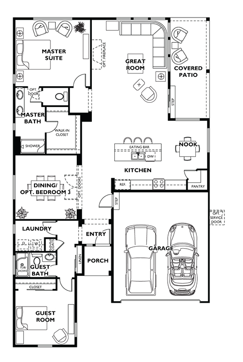 Whidbey floor plan at Trilogy at Tehaleh in Tehaleh, WA