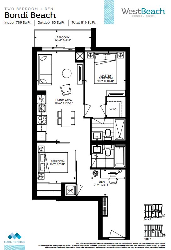 WestBeach Condominiums - Bondi Floor Plan, Toronto ON | Livabl