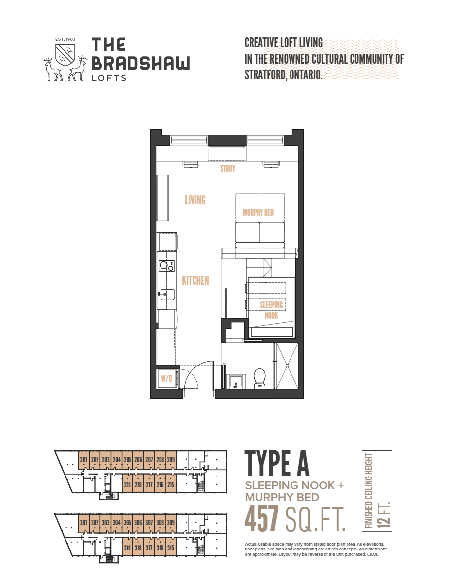 The Bradshaw Lofts - A Floor Plan, Stratford ON | Livabl