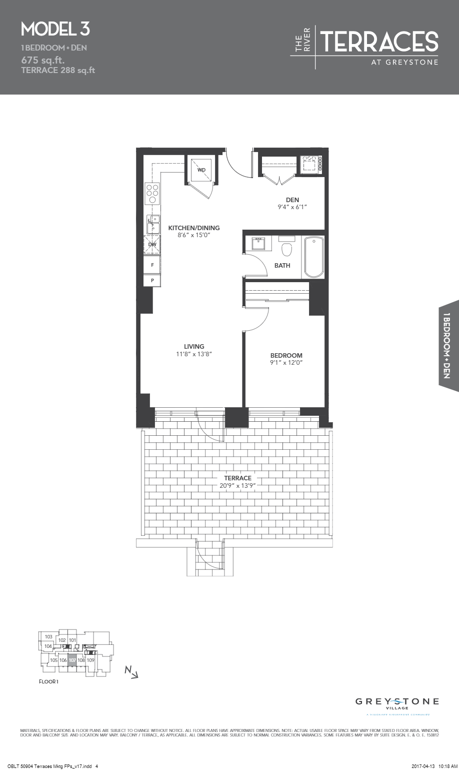 Greystone Village - Model 3 Floor Plan, Ottawa ON | Livabl