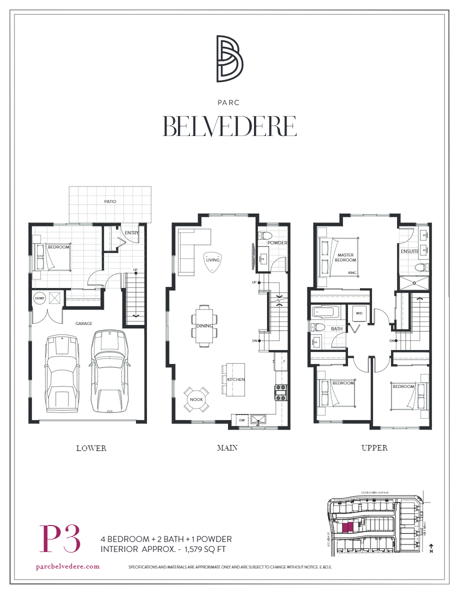 Parc Belvedere - P3 Floor Plan, Richmond BC | Livabl