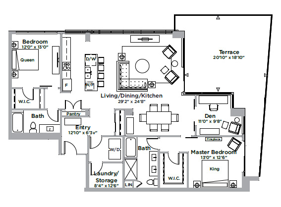 Watermark floor plan at Seapoint at Harbour Isle in Halifax, NS
