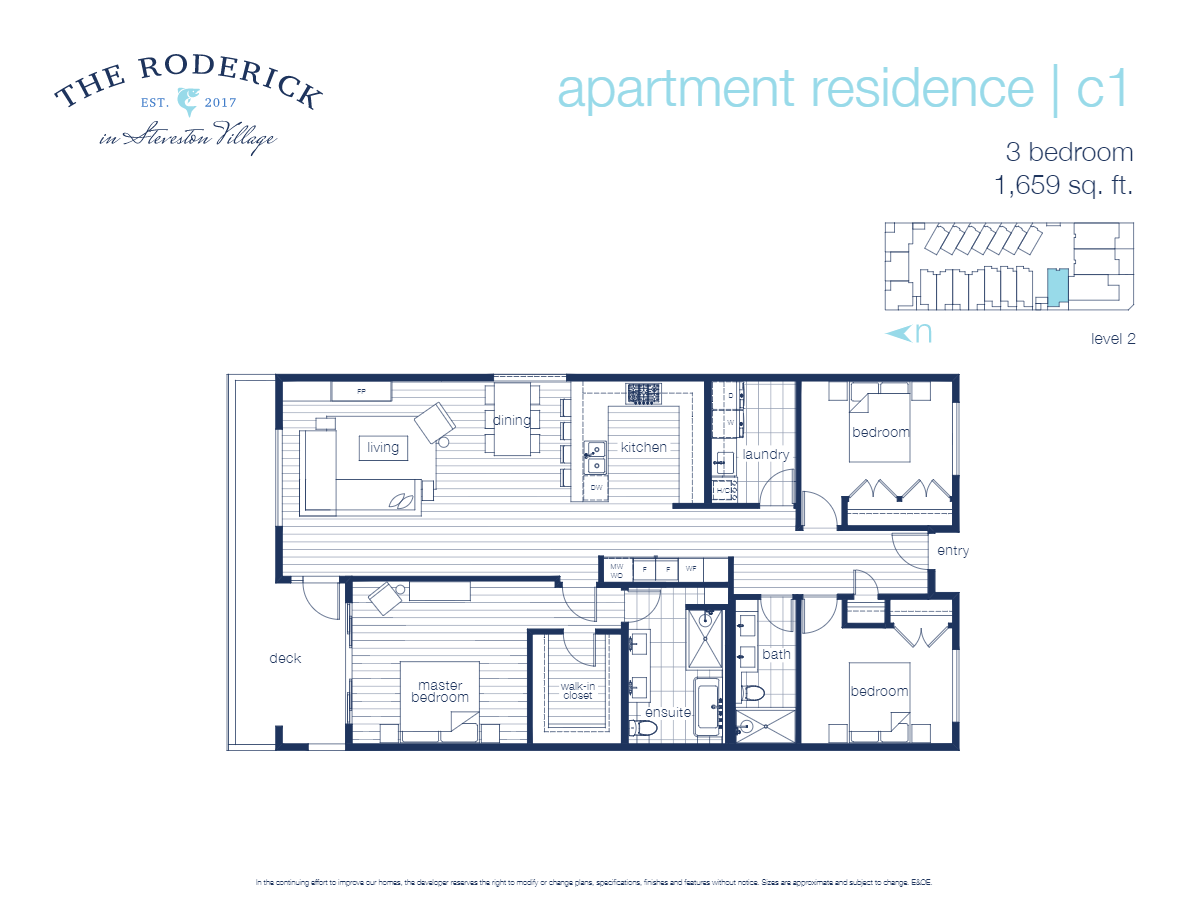 The Roderick - C1 Floor Plan, Richmond BC | Livabl