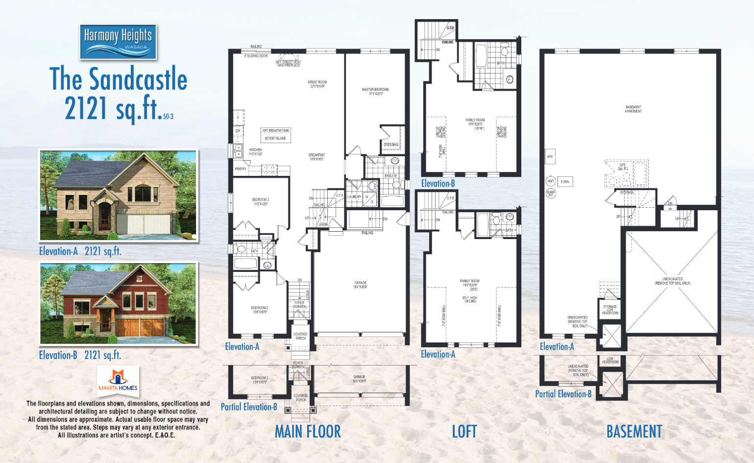 Wasaga Harmony Heights | Sandcastle - A | Floor Plans and Pricing