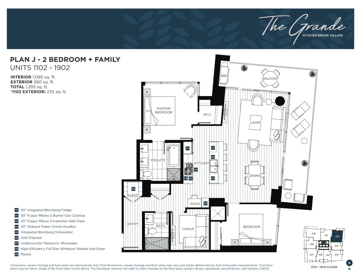 The Grande at Suter Brook Village - West Tower - J Floor Plan, Port ...