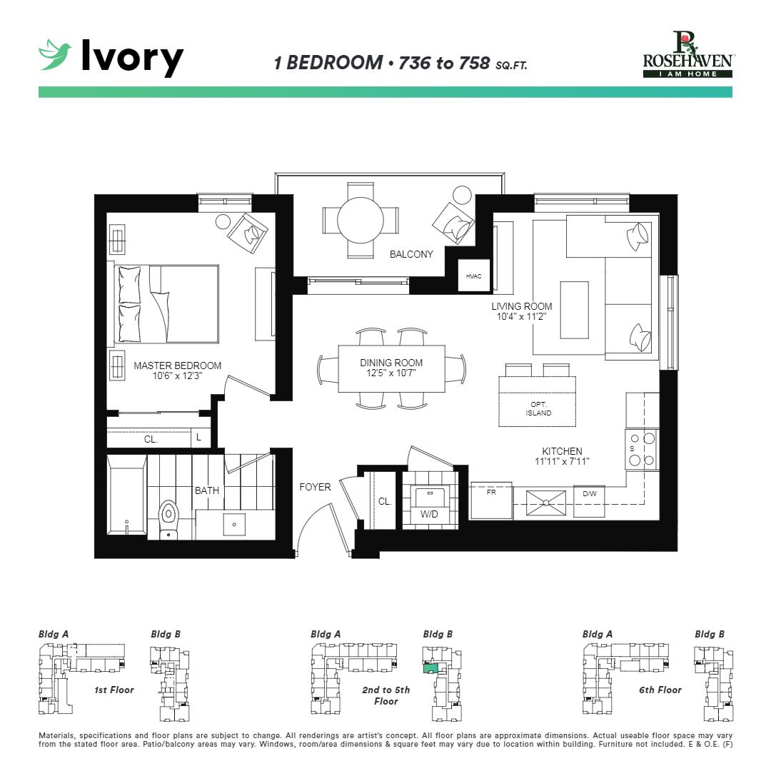 Affinity Condominiums - Ivory Floor Plan, Burlington ON | Livabl
