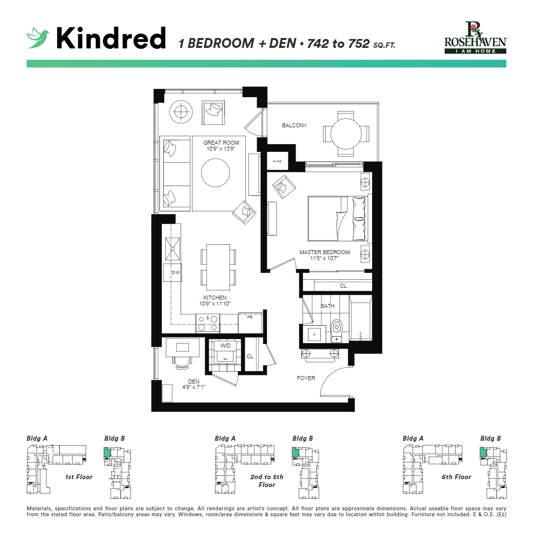 Affinity Condominiums - Kindred Floor Plan, Burlington ON | Livabl