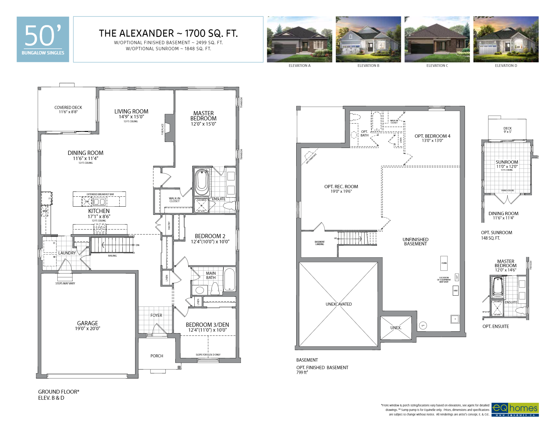 Thrive at eQuinelle - The Alexander Floor Plan, North Grenville ON | Livabl