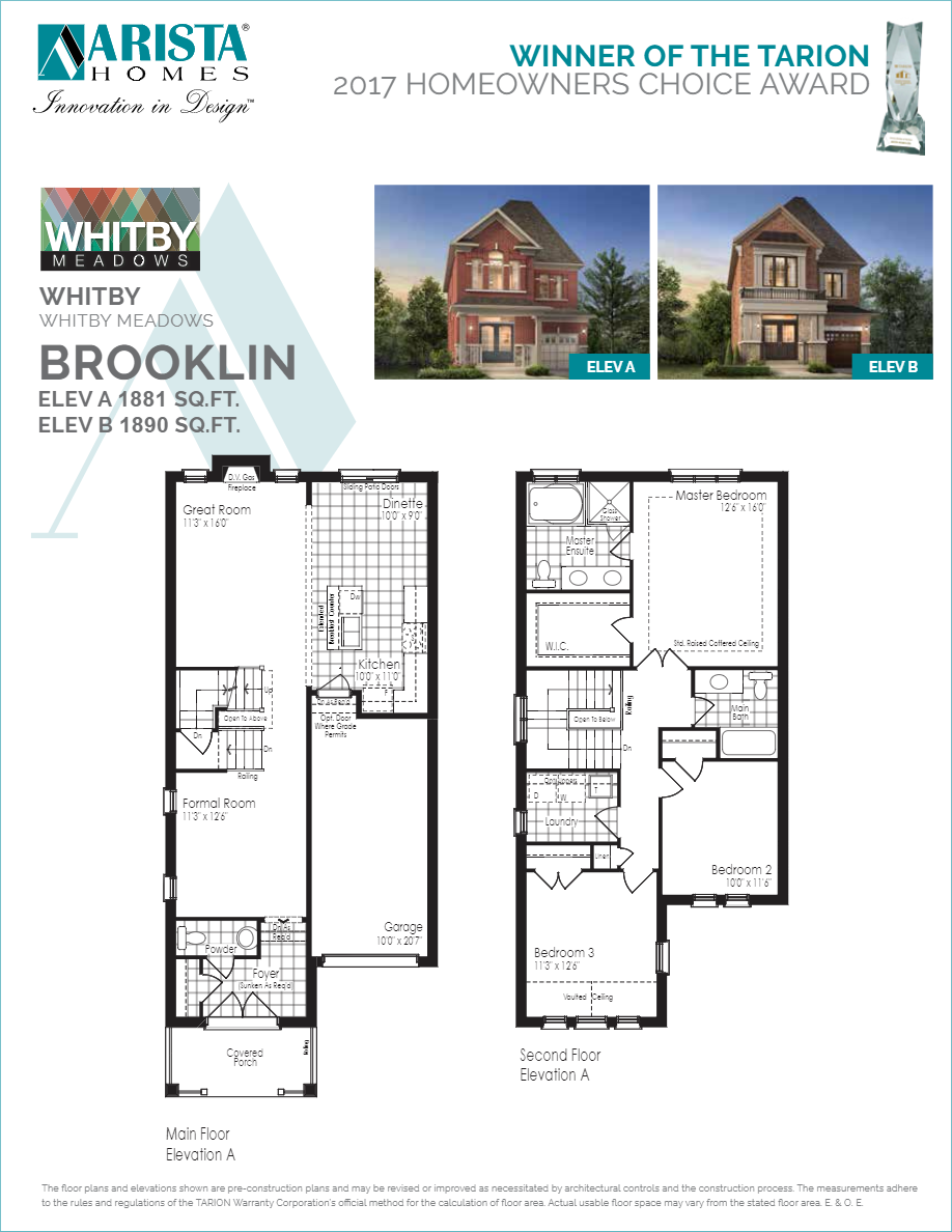 Whitby Meadows - The Brooklin Floor Plan, Whitby ON | Livabl