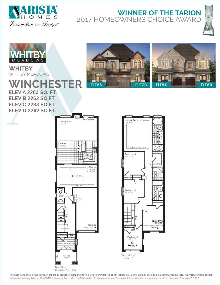 Whitby Meadows - The Winchester Floor Plan, Whitby ON | Livabl