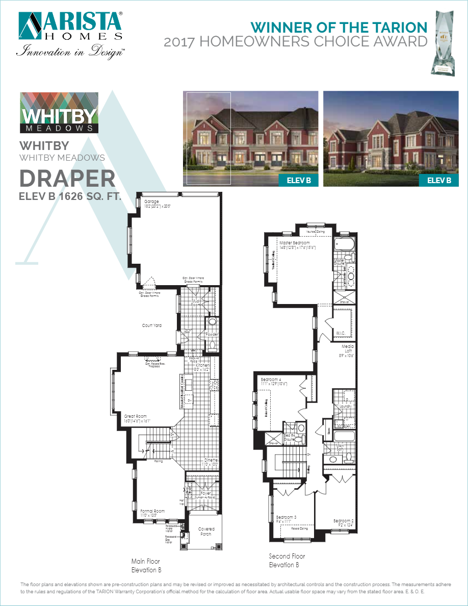 Whitby Meadows | The Draper | Floor Plans and Pricing