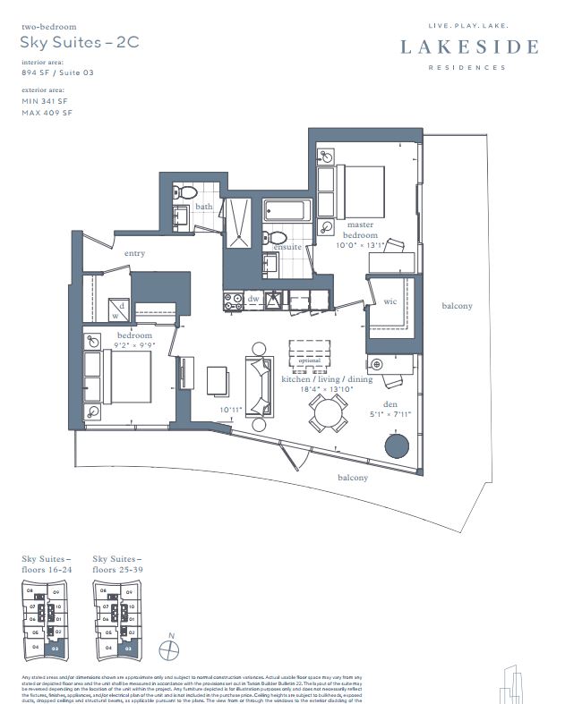 Lakeside Residences (City, Sky and Park Suites) | 2C | Floor Plans and ...