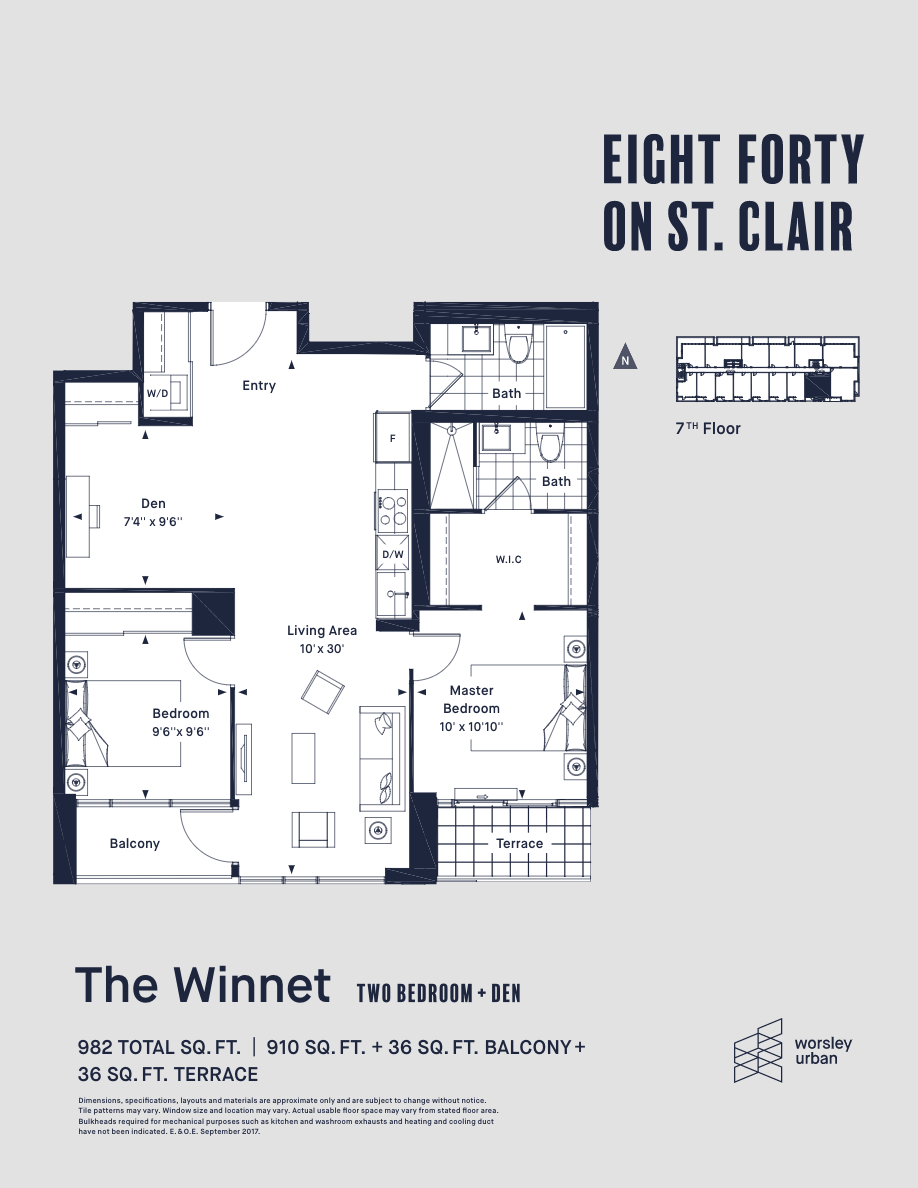 Eight Forty - The Winnet Floor Plan, Toronto ON | Livabl