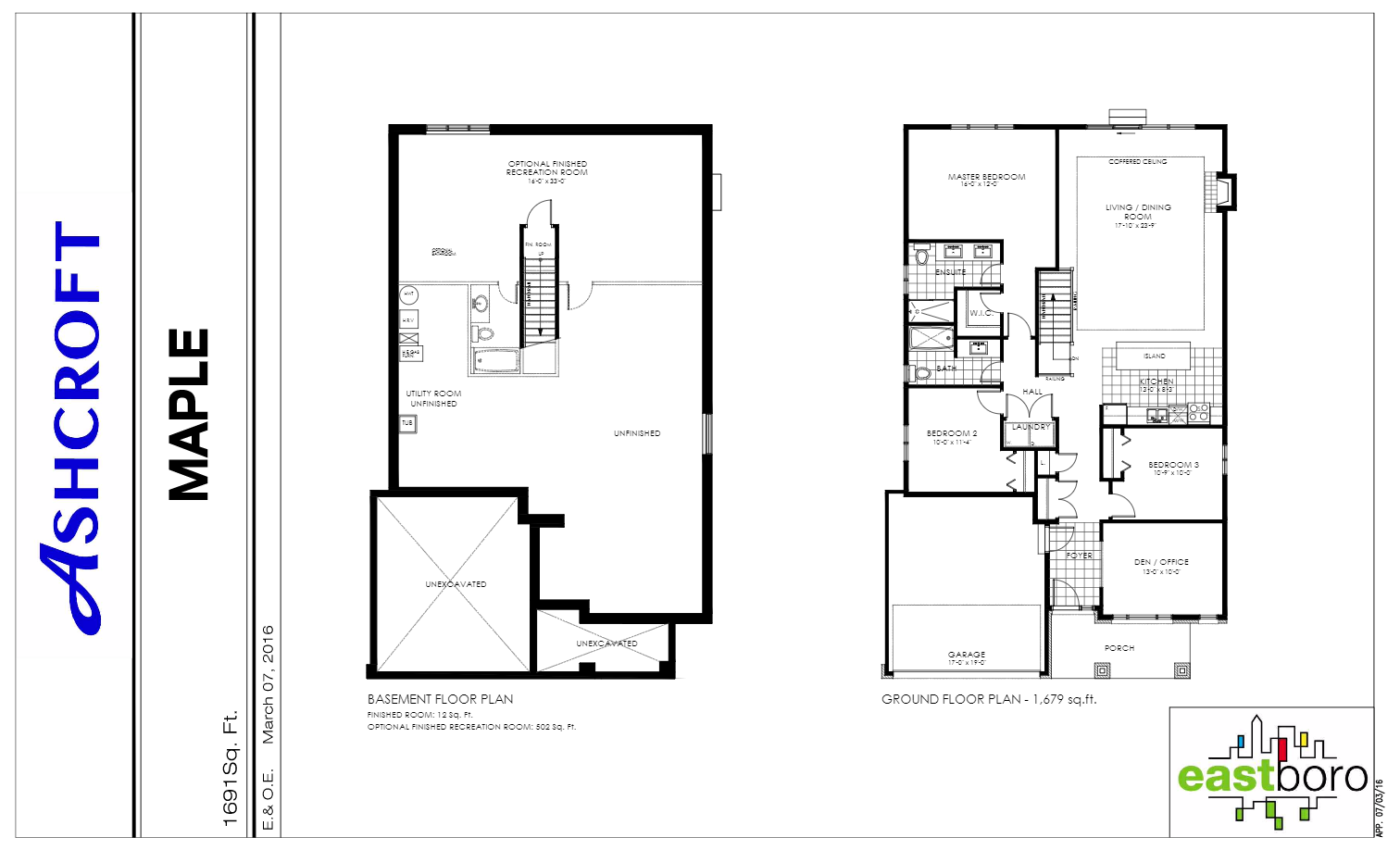 Eastboro Phase 1 | Maple | Floor Plans and Pricing