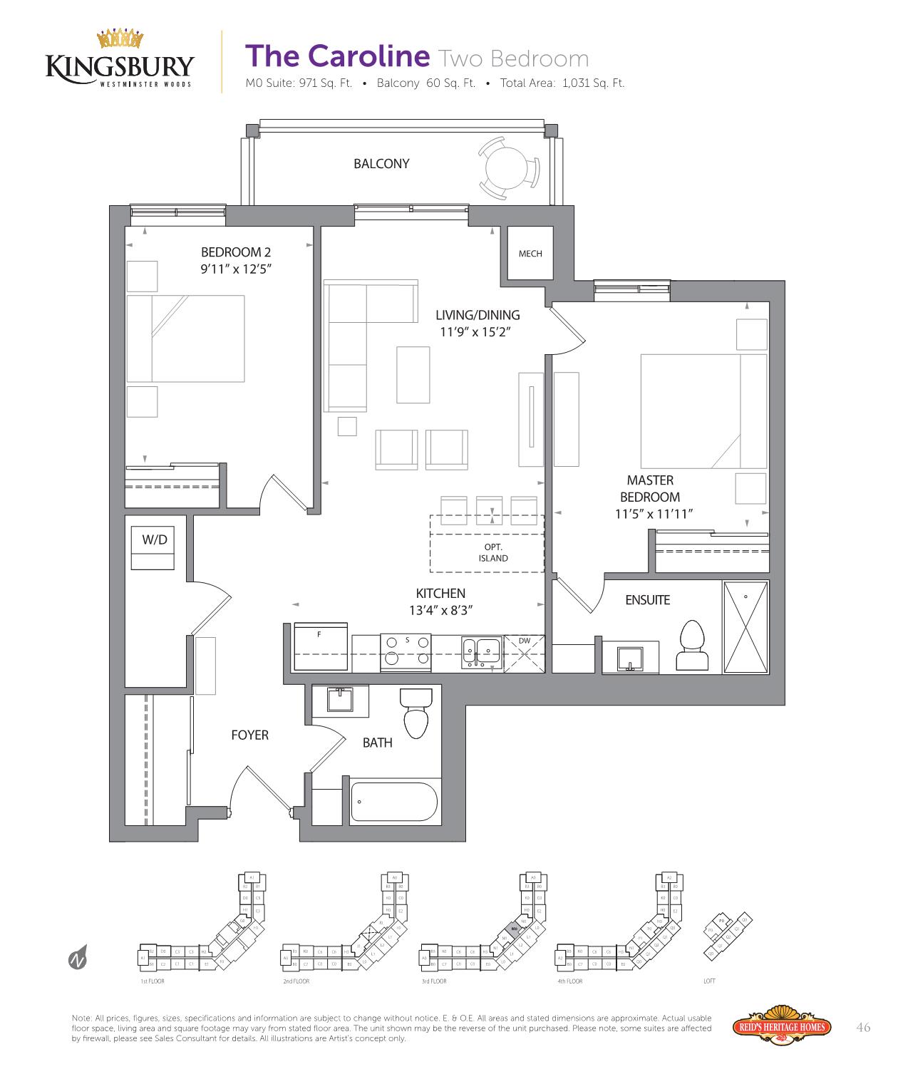 Kingsbury - The Caroline Floor Plan, Guelph ON | Livabl