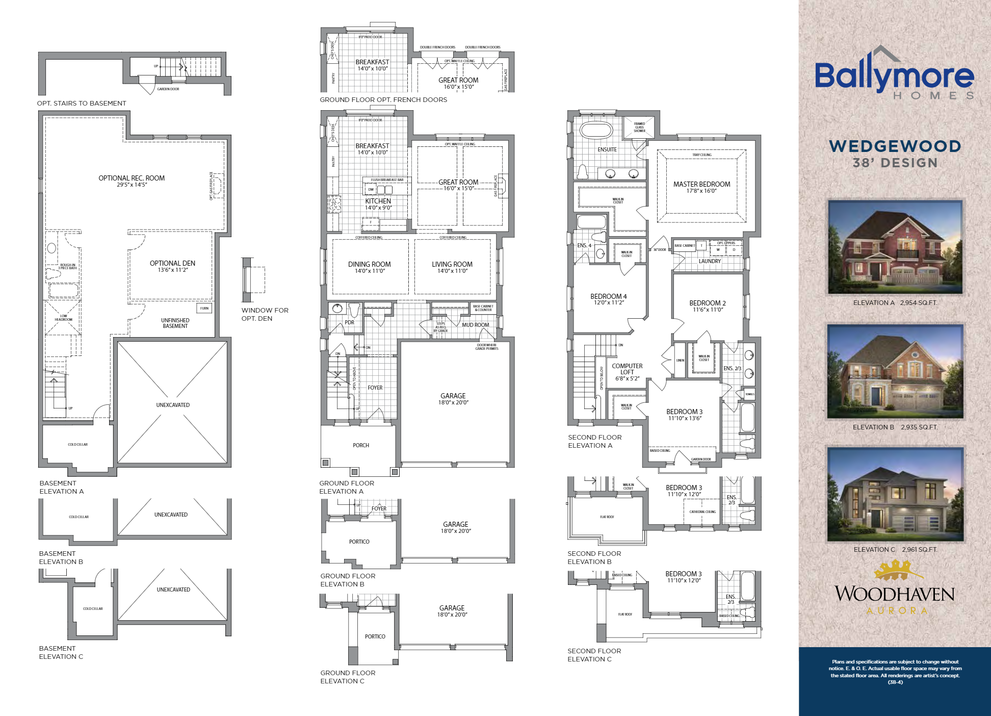 Woodhaven Aurora | Wedgewood | Floor Plans and Pricing