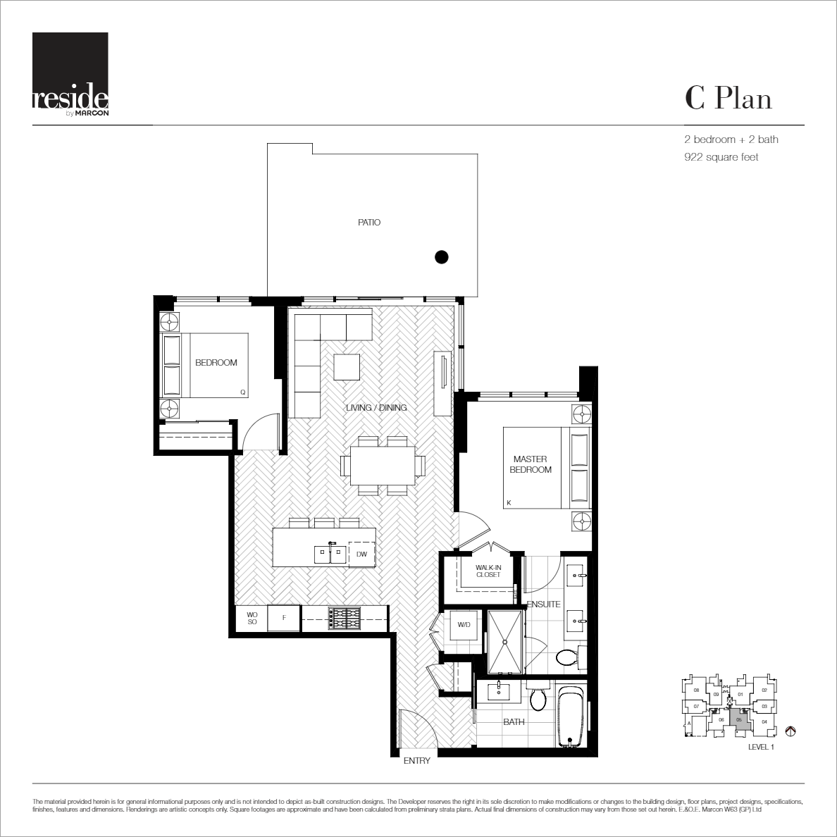 Reside - C Floor Plan, Vancouver BC | Livabl