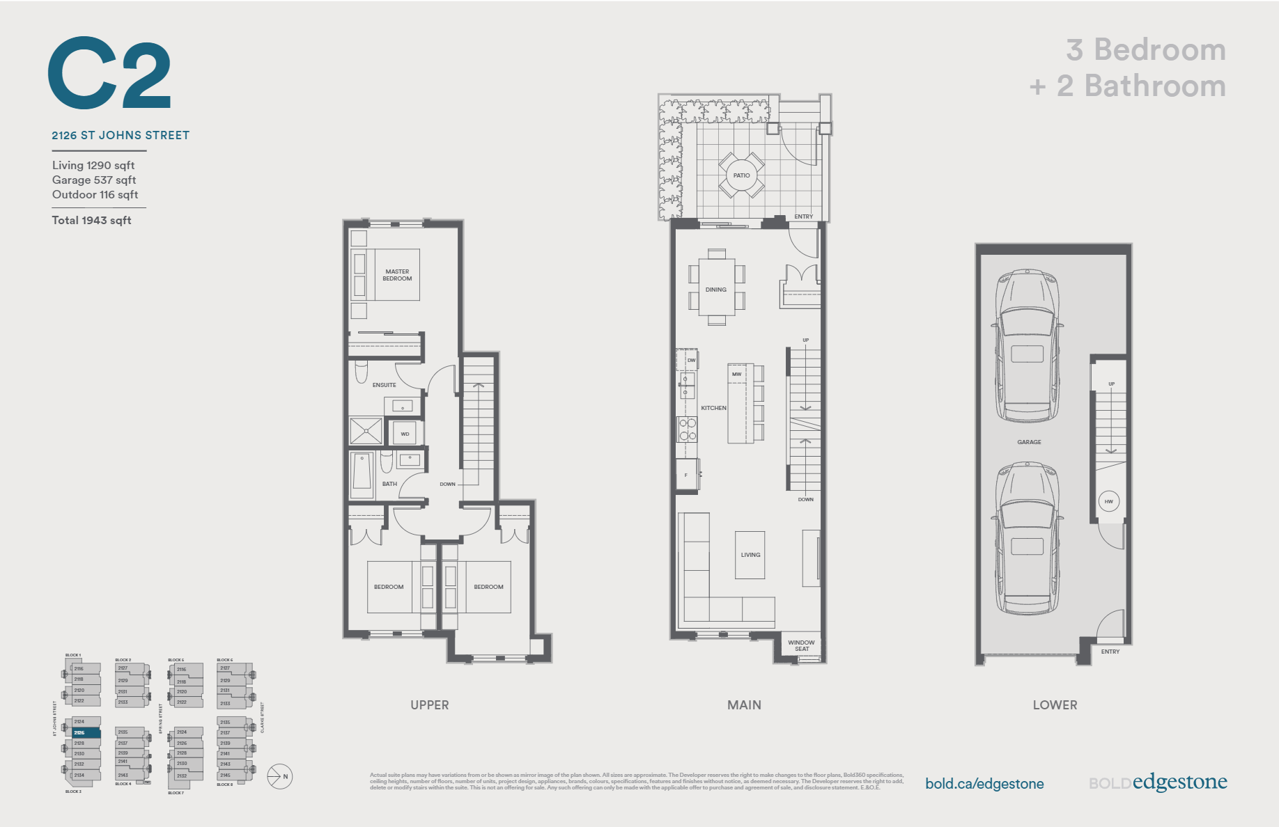 Edgestone | 2126 St. John's Street | Floor Plans and Pricing