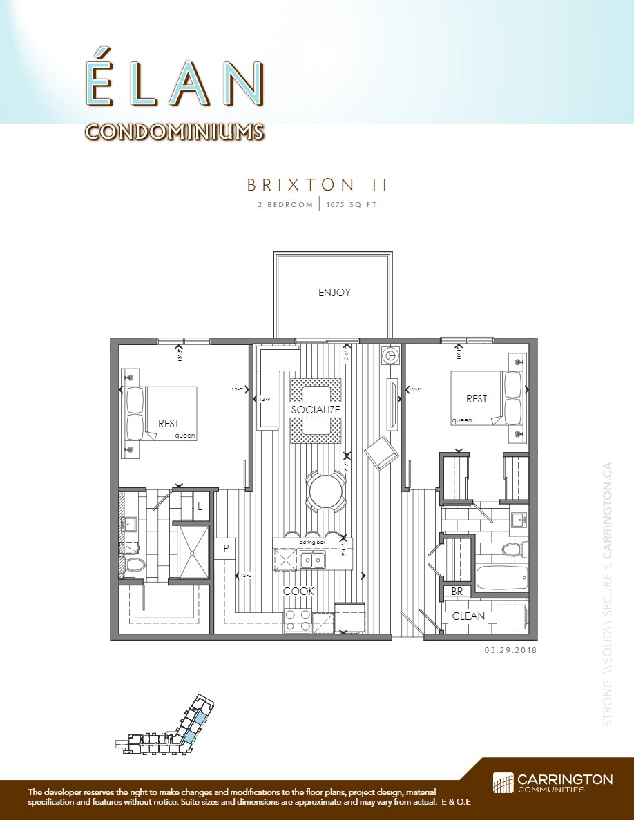Elan Condominiums | Brixton II | Floor Plans and Pricing