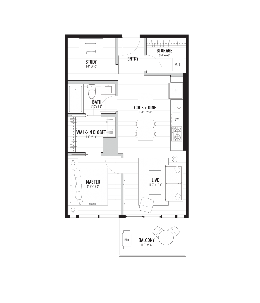 The Annex - The Kensington Floor Plan, Calgary AB | Livabl