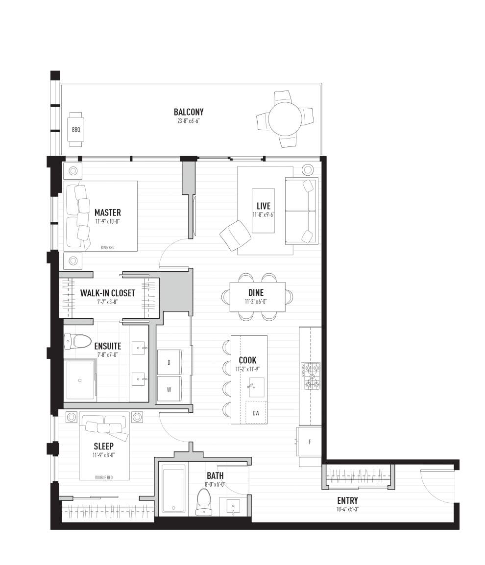 The Annex - The Preston Floor Plan, Calgary AB | Livabl