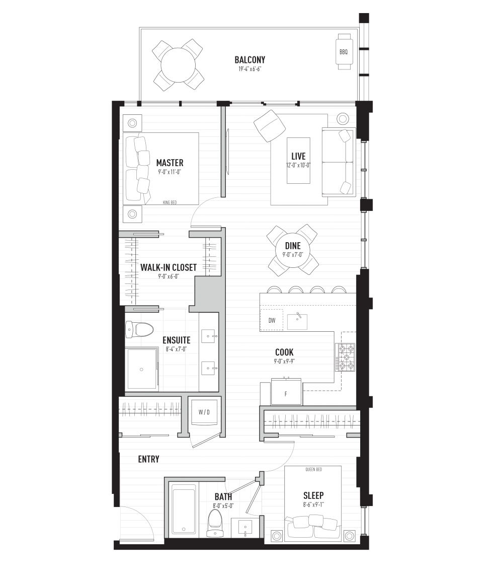 The Annex - The Riley Floor Plan, Calgary AB | Livabl