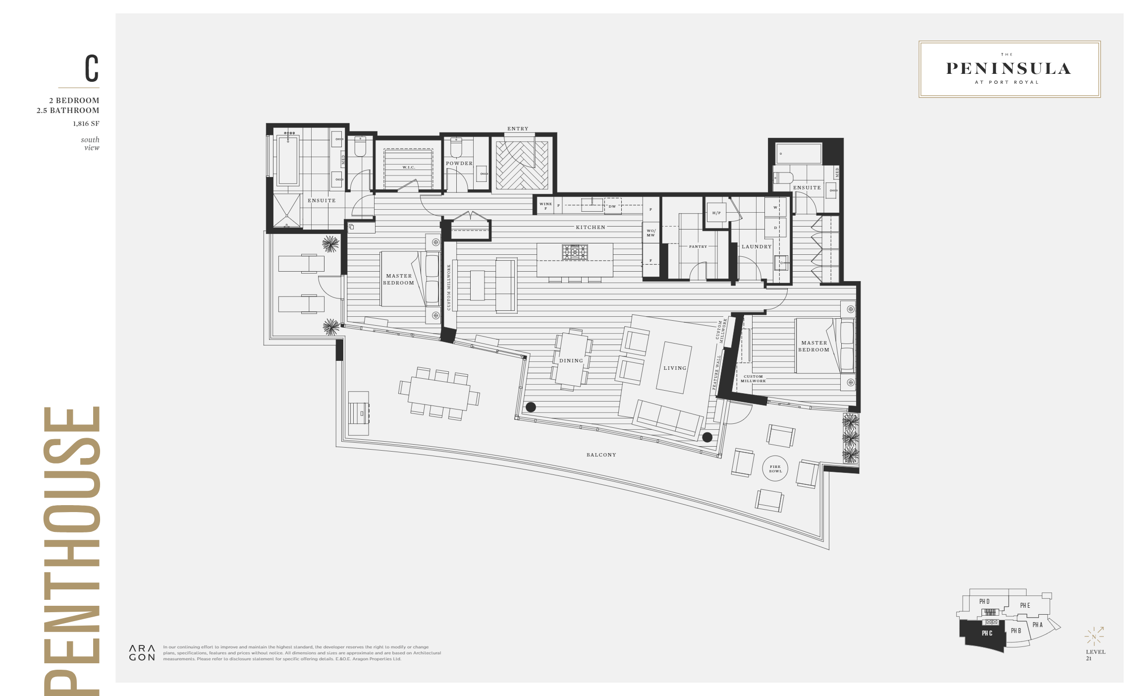 The Peninsula - PH C Floor Plan, New Westminster BC | Livabl