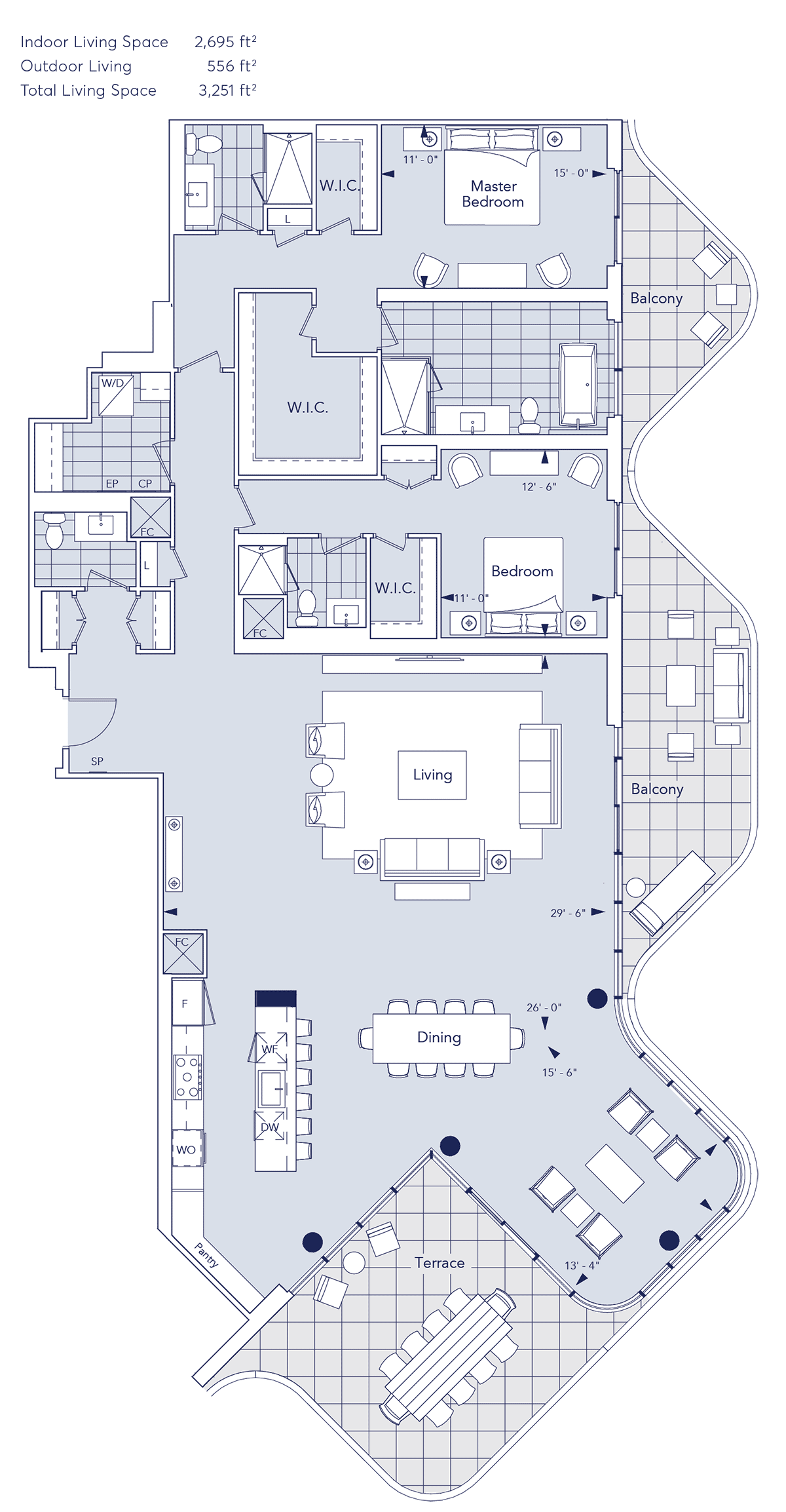 Aqualuna - T2HH Floor Plan, Toronto ON | Livabl