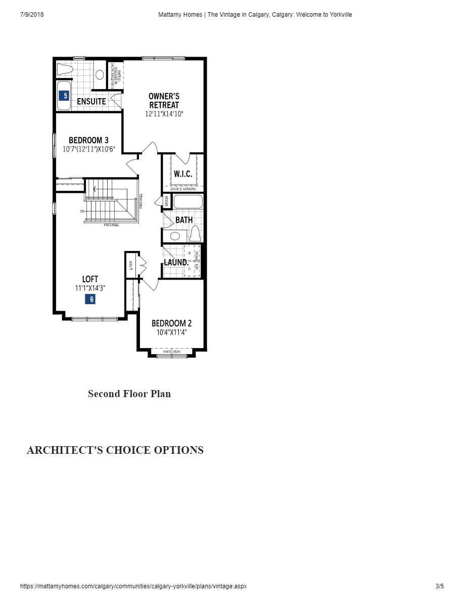Yorkville by Mattamy Homes - Vintage Floor Plan, Calgary AB | Livabl