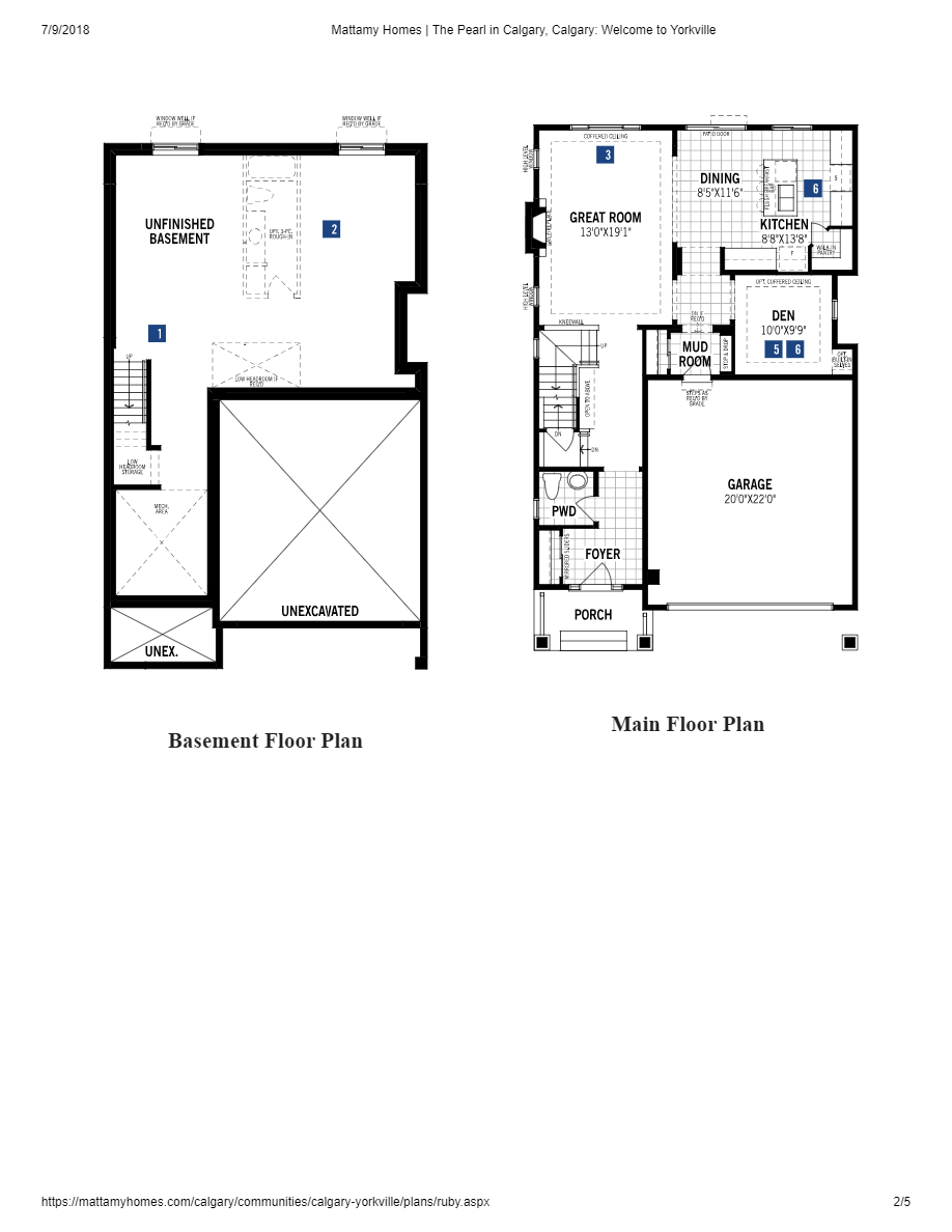 Yorkville by Mattamy Homes - Ruby Floor Plan, Calgary AB | Livabl