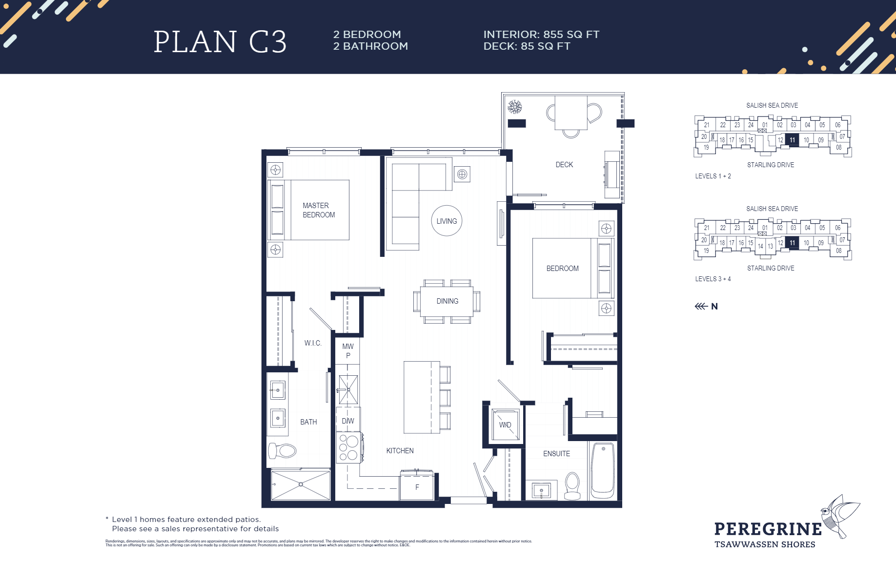 C3 floor plan at Peregrine at Tsawwassen Shores in Greater Vancouver, BC