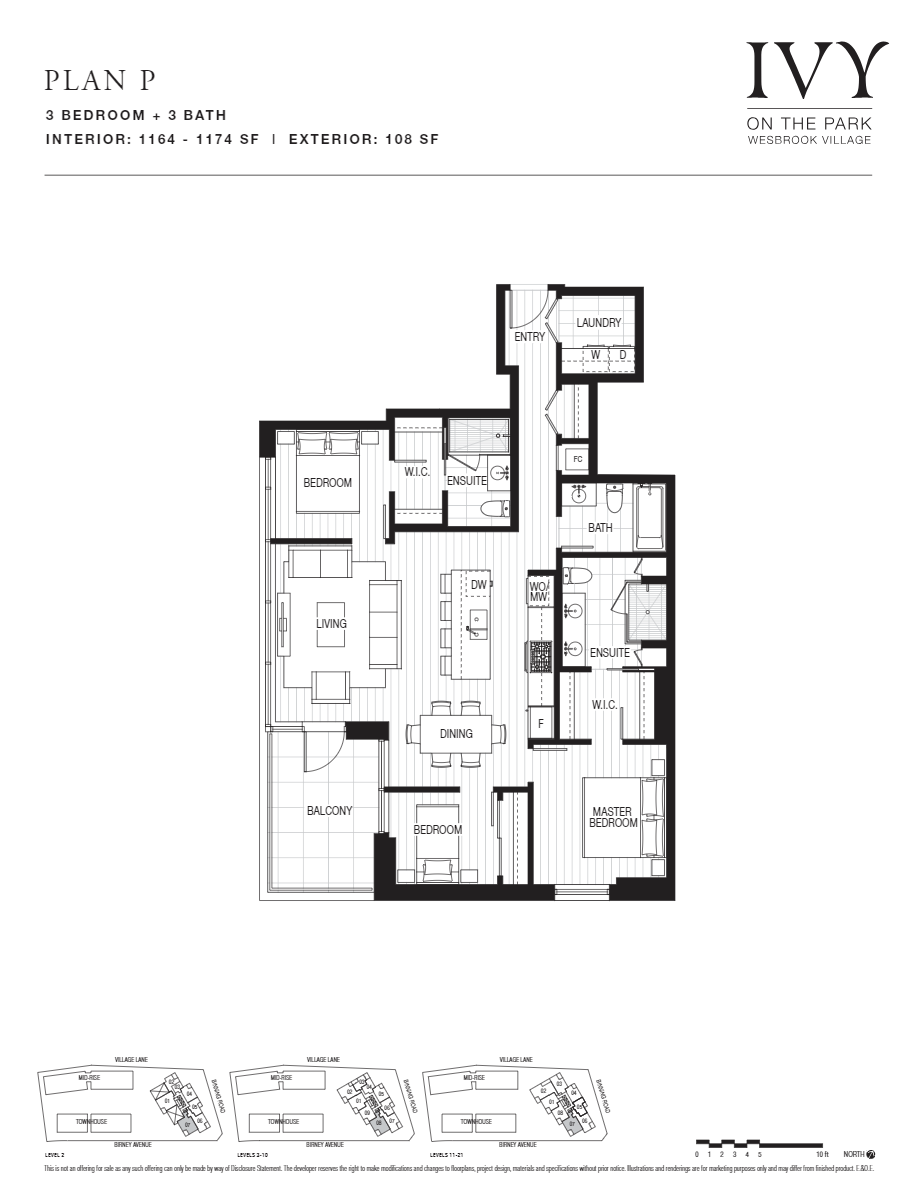 Ivy on the Park - P Floor Plan, Metro Vancouver A BC | Livabl